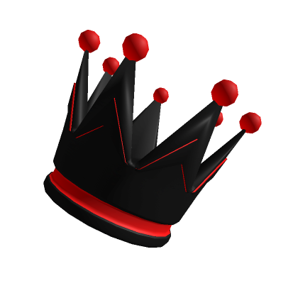Floating Tilted Crown ( Black Red) | Roblox Item - Rolimon's