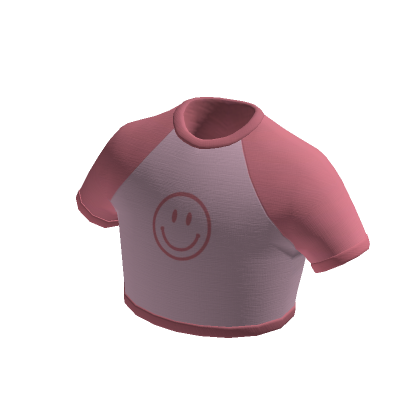 Vintage Smile Y2k Crop top - Pink | Roblox Item - Rolimon's