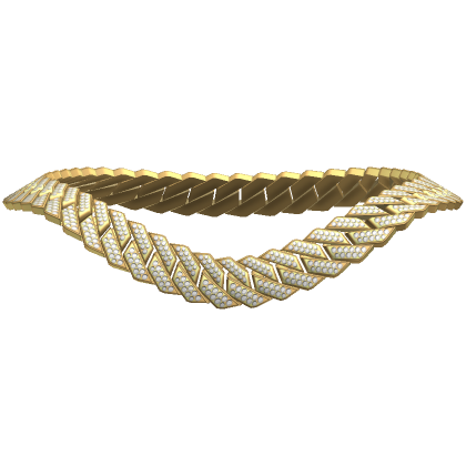 Iced Out Cuban Link Gold Chain | Roblox Item - Rolimon's