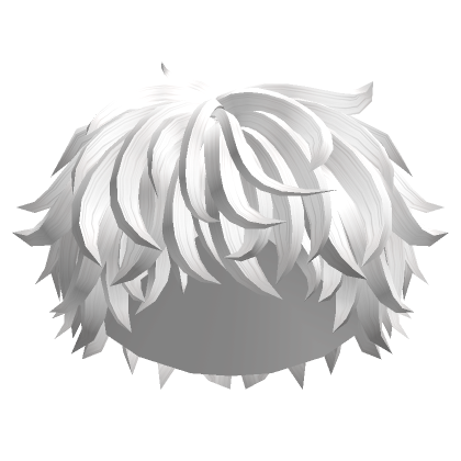 White Messy Wavy Curly Fluffy Boy Hair | Roblox Item - Rolimon's