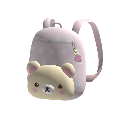 cute pink kawaii bear backpack paws [3.0] | Roblox Item - Rolimon's