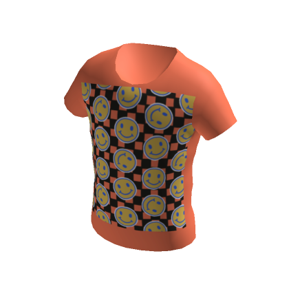 Cute Red Smiley Pattern T-Shirt | Roblox Item - Rolimon's