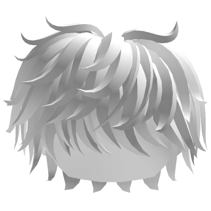 Fluffy Messy Swept Hair in White | Roblox Item - Rolimon's