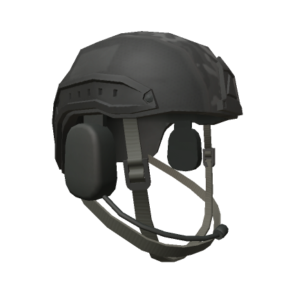 Tactical Helmet with Headset (black camo) | Roblox Item - Rolimon's