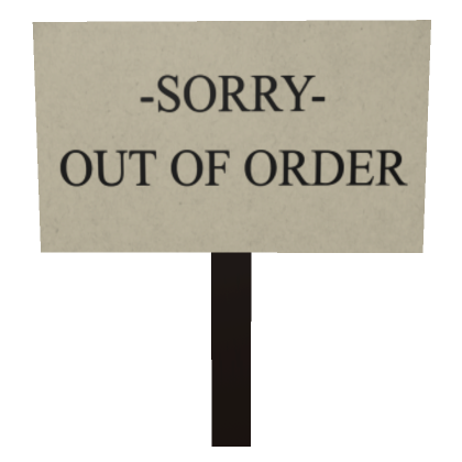 Out of Order Sign | Roblox Item - Rolimon's