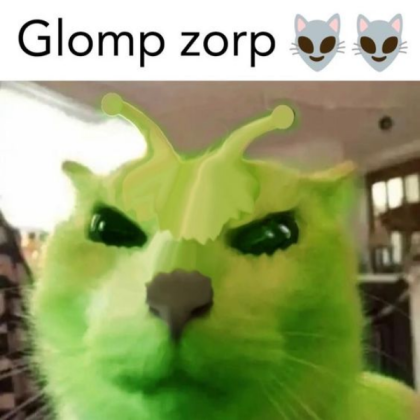 glomp zorp alien cat