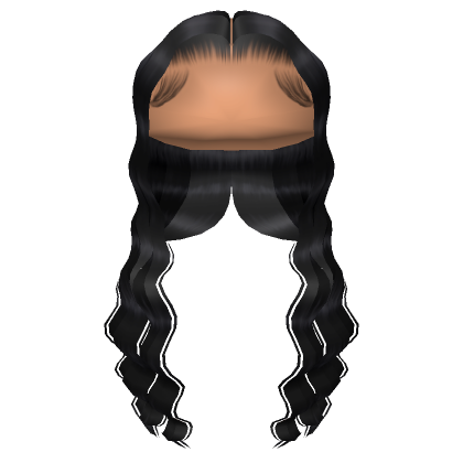Wet n' Wavy Wig in Black | Roblox Item - Rolimon's