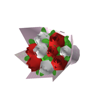 Holdable Rose Bouquet - Red & White | Roblox Item - Rolimon's