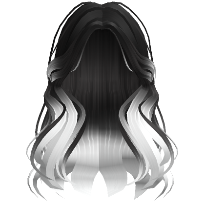 Y2K Messy Material Girl Split Bangs Black to White | Roblox Item - Rolimon's