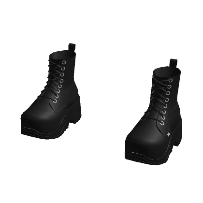 Black Kicker Platform Boots | Roblox Item - Rolimon's