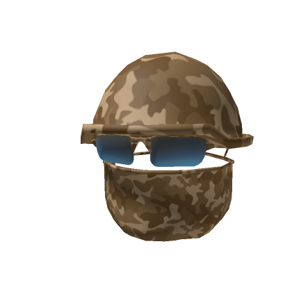 Military Marine Sunglasses Desert Camo Army Helmet | Roblox Item ...