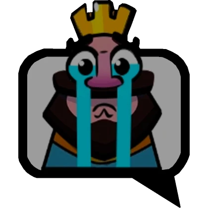 Crying Hehuhuhuhoue King Clash Royale Text Bubble | Roblox Item - Rolimon's