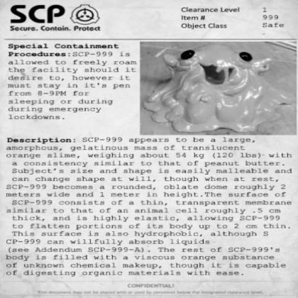 Scp 999 document