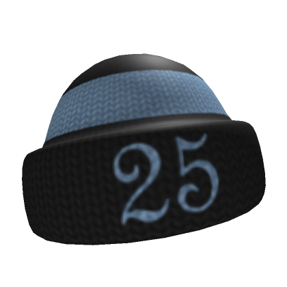 Black Blue "25" Beanie's Code & Price - RblxTrade