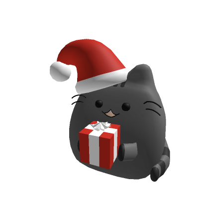 Red Santa Cat Holding Red Gift | Roblox Item - Rolimon's