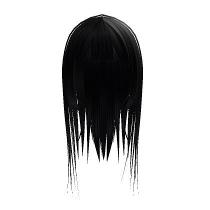Long Wispy Emo Haircut Black | Roblox Item - Rolimon's