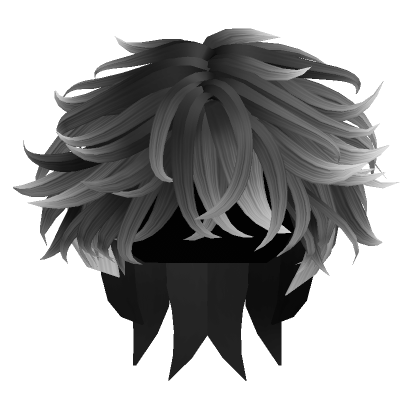 Anime Messy Hair (Black & White) | Roblox Item - Rolimon's