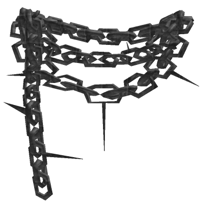 Accesorio de cuello de cadenas puntiagudas y2k en la oscuridad - Roblox