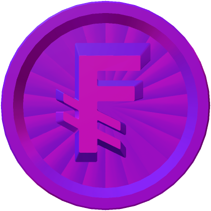 Neon Purple "F" Coin | Roblox Item - Rolimon's