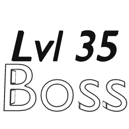 Level 35 Boss Tag With Outlines (GLOWS!) | Roblox Item - Rolimon's
