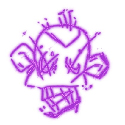 Transparent jinx monkey spray paint graffiti