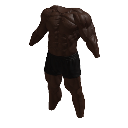 Realistic Full Body Muscle Suit - Buff Dark Brown | Roblox Item - Rolimon's