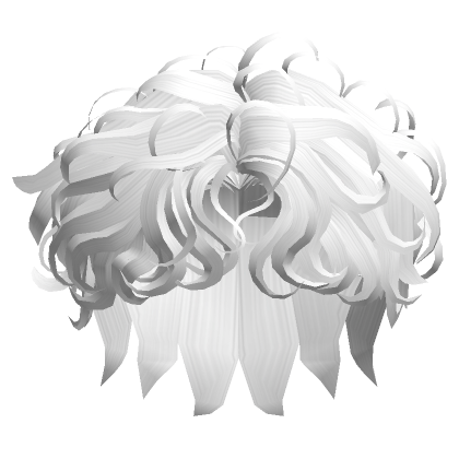 Curly Middle Part Hair in White | Roblox Item - Rolimon's