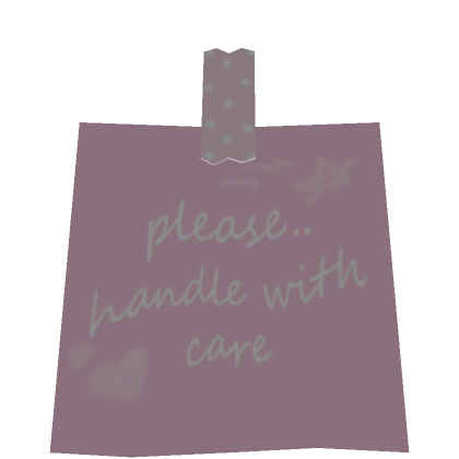 Please Handle With Care Face Sticky Note | Roblox Item - Rolimon's