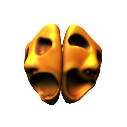 Gold Comedy and Tragedy Mask | Roblox Item - Rolimon's