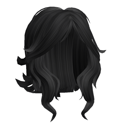 Anime Layered Short Y2K Messy Popular Hair (Black) | Roblox Item ...