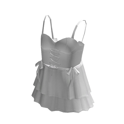 Robe de corset de ballerine avec des arcs - Blanc - Roblox