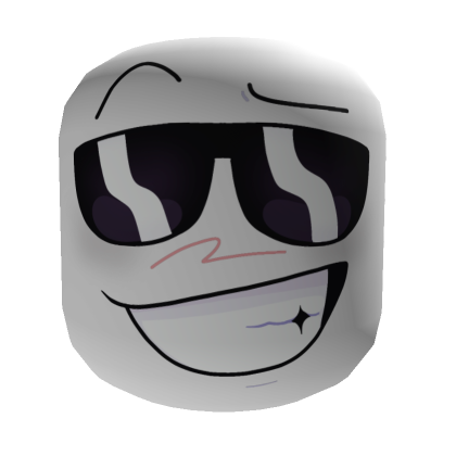 Cool Guy's Smirk Face [Institutional White] | Roblox Item - Rolimon's