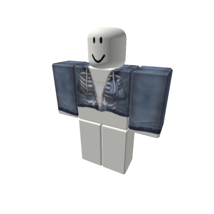Y2K Grunge Streetwear Emo Blue Skeleton v3♰━ - Roblox