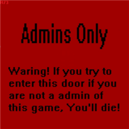 Admins Only