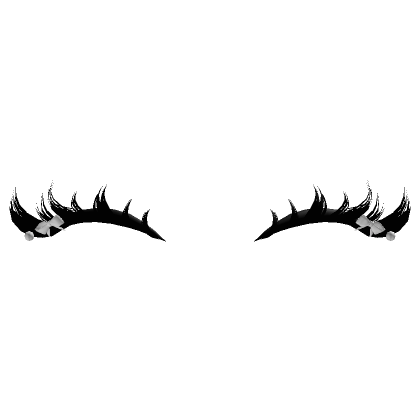 Black Babydoll Eyelashes with White Bows | Roblox Item - Rolimon's