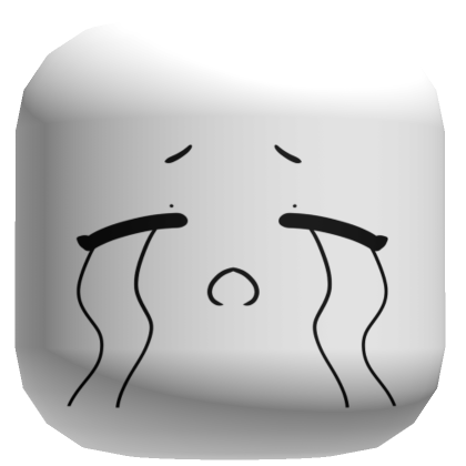 White Sobbing Crying Face Mask | Roblox Item - Rolimon's