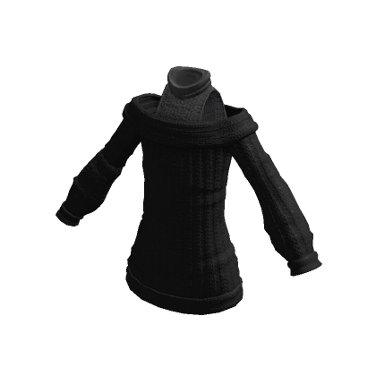 BerryBox Jan '24 Chunky Knit Sweater Dress Black | Roblox Item - Rolimon's