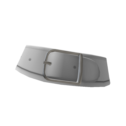 Wide Brim Belt Addon (White/Silver) | Roblox Item - Rolimon's