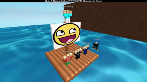 Build & Ride a Raft or SKATEBOARD to VIP! - Roblox