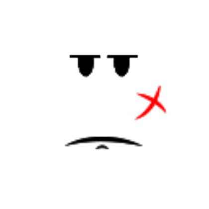 Red Serious Scar Face | Roblox Limited Item - Rolimon's