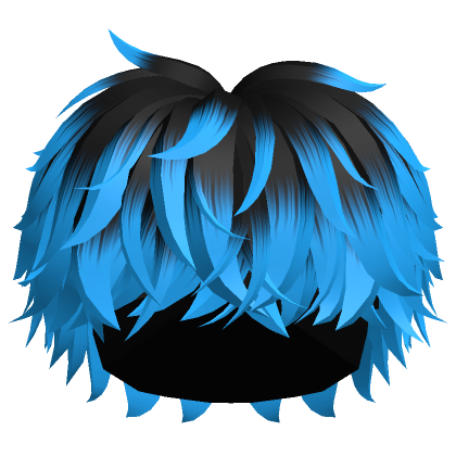 Fluffy Messy Cool Boy Hair (Black to Blue) | Roblox Item - Rolimon's