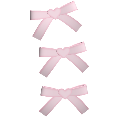 pink cute small hairclips ribbons | Roblox Item - Rolimon's