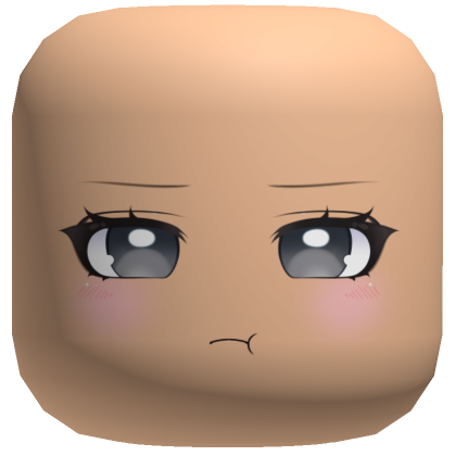 Pouting Anime Face [Beige] | Roblox Item - Rolimon's