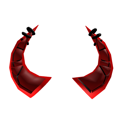 Red Cracked Demon Horns | Roblox Item - Rolimon's