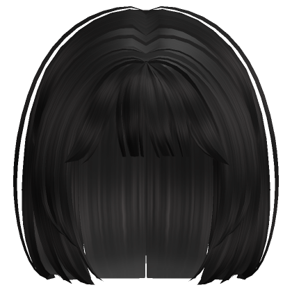 Potongan Rambut Lurus Pendek Hime Hitam - Roblox