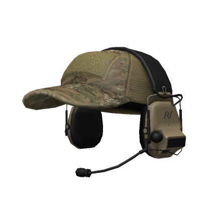 Mixpat Contractor's Cap [Tan Headphones] | Roblox Item - Rolimon's