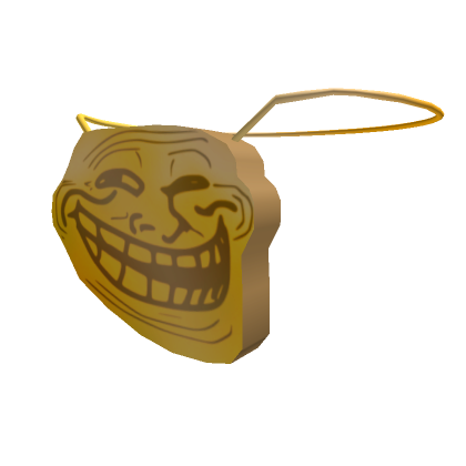Golden Trollface Necklace | Roblox Item - Rolimon's