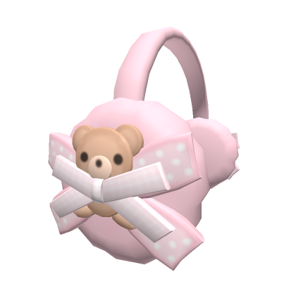 Cutesy Teddy Bear Earmuffs Pink | Roblox Item - Rolimon's