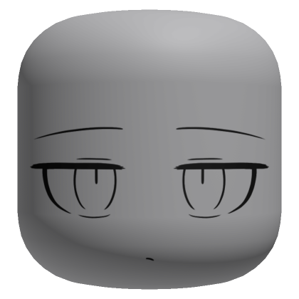 Chibi Stare Face - Grey | Roblox Item - Rolimon's