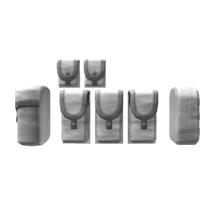 White Infantry Pouches | Roblox Item - Rolimon's
